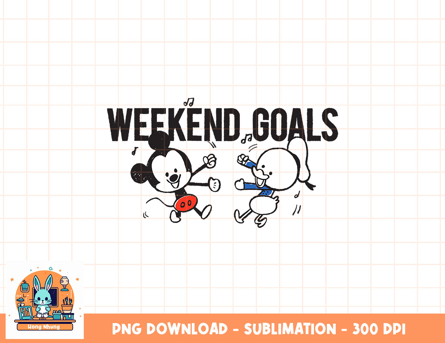 Disney Mickey Mouse and Donald Duck Weekend Goals png, subli - Inspire ...