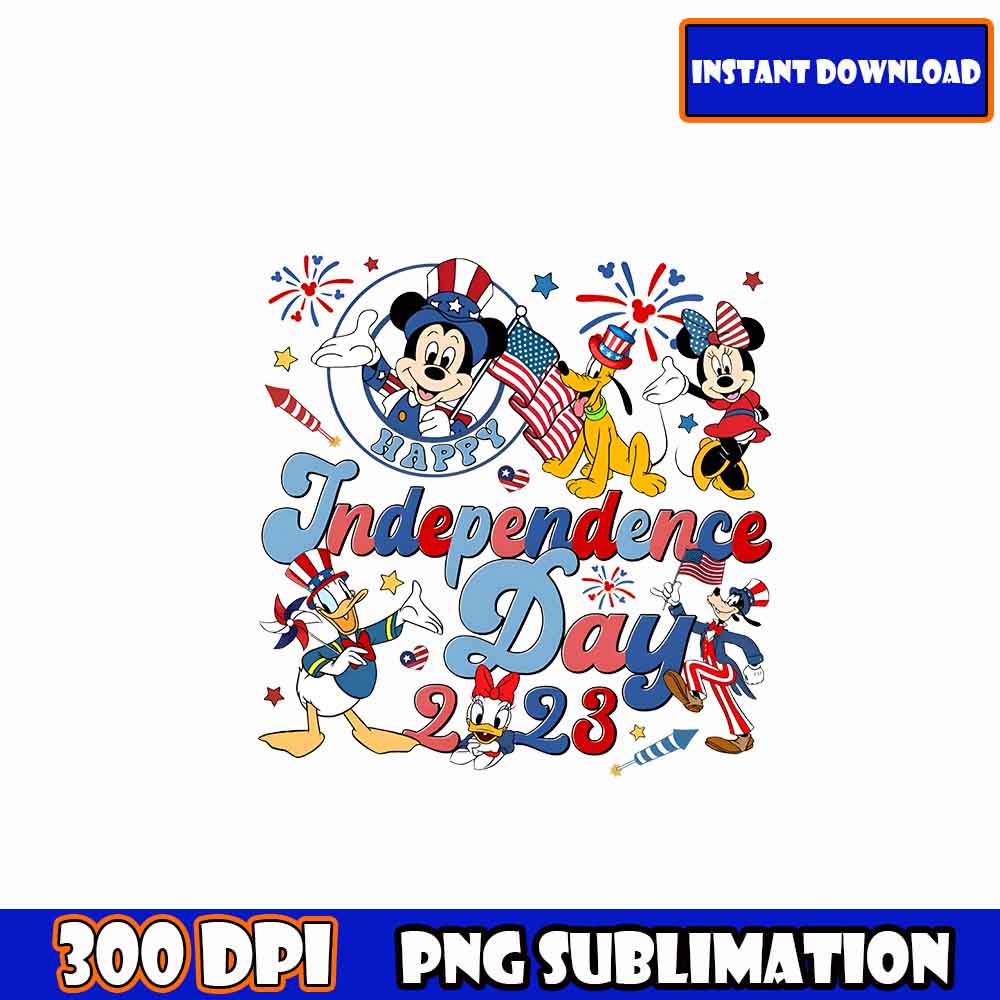 Mickey _ Friends 4th Of July 2023 PNG, Independence Day Png, - Inspire ...