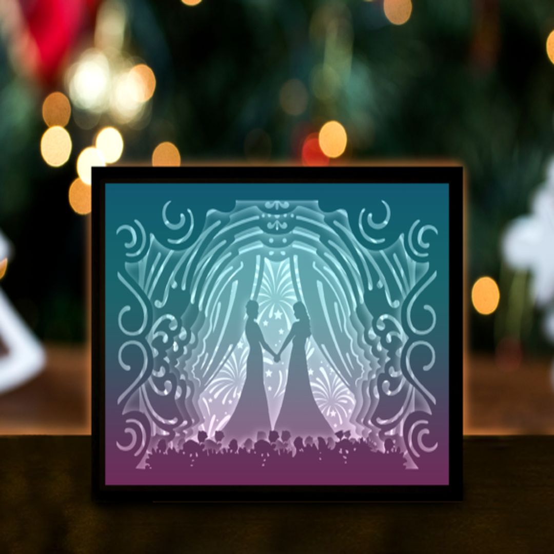 Custom Name Wedding Paper Cut Light Box | Inspire Uplift