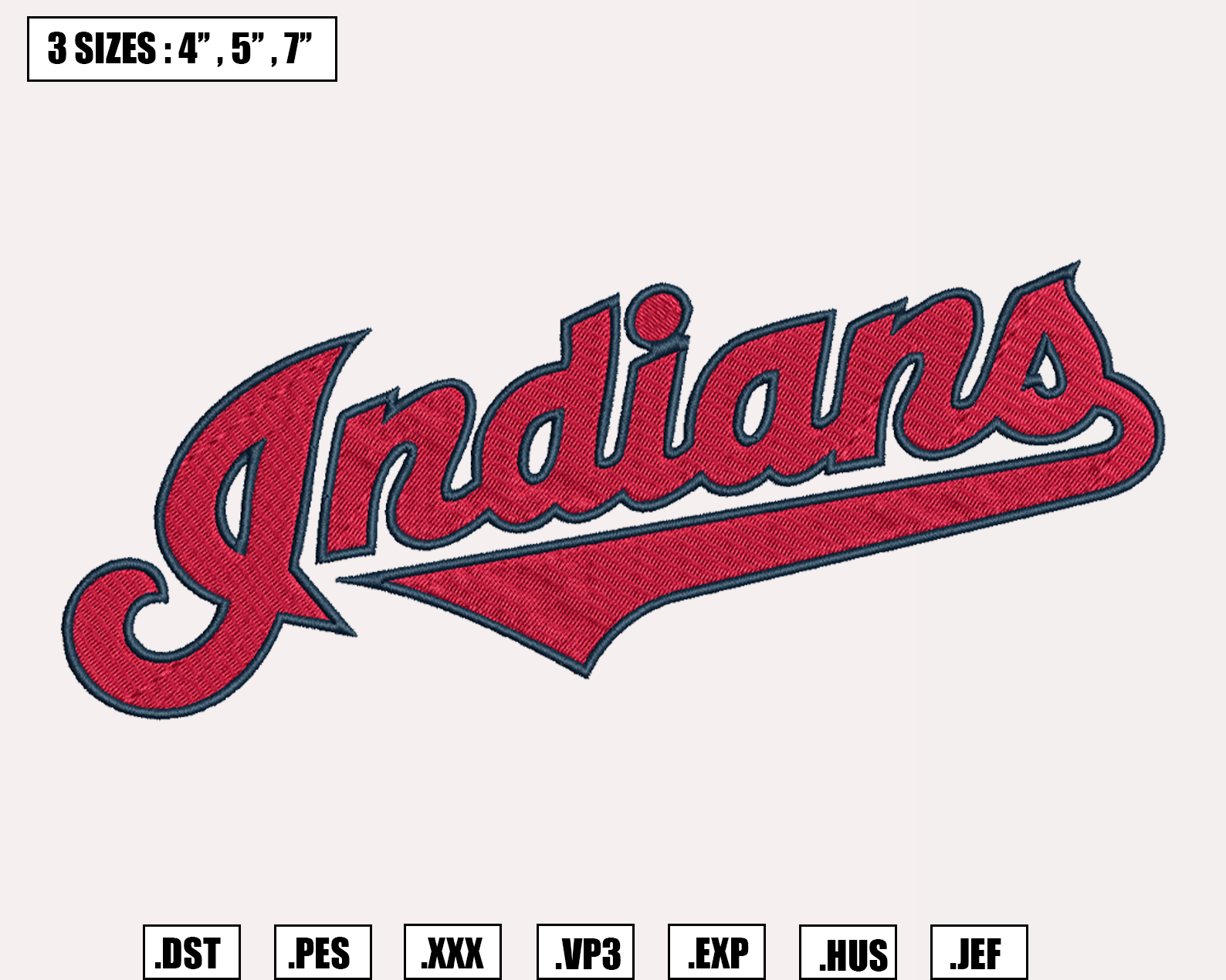 Cleveland Indians Embroidery Designs, MLB Logo Embroidery Fi - Inspire ...