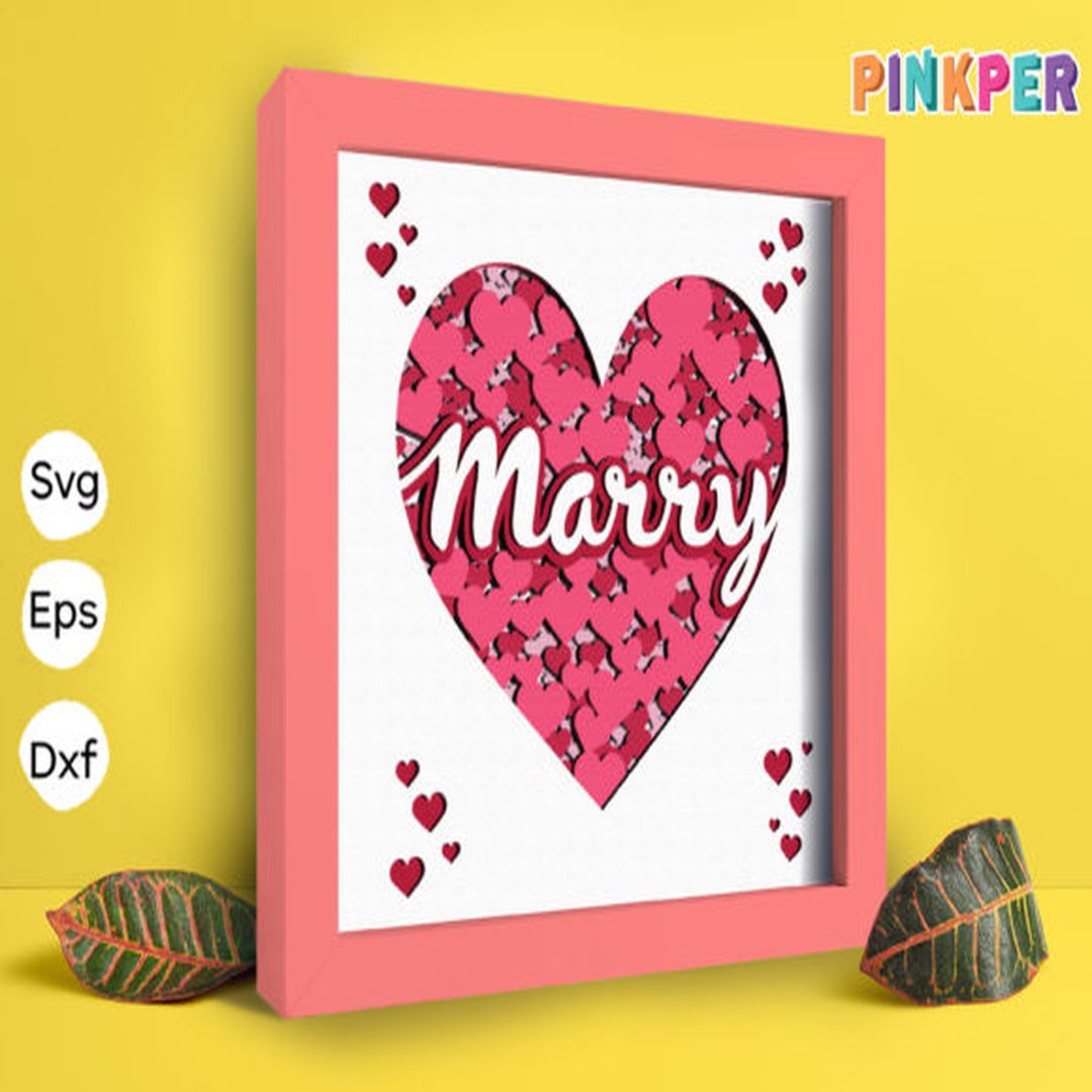 Marry Love Paper Cut Light Box Template | Inspire Uplift