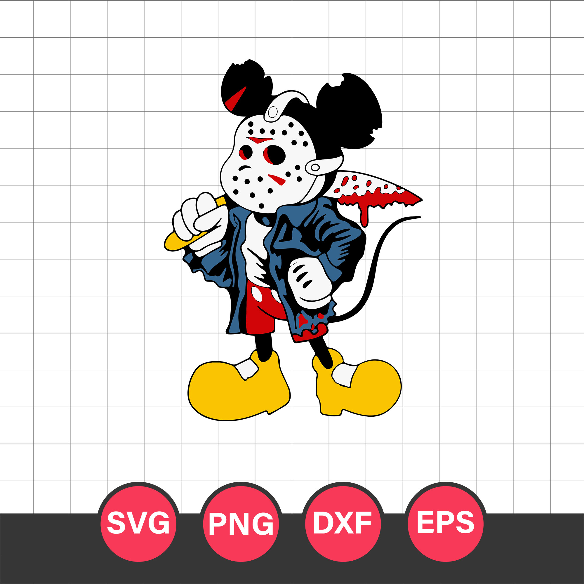 Mickey Jason Horror Halloween Svg, Halloween Svg, Png Dxf Ep | Inspire ...
