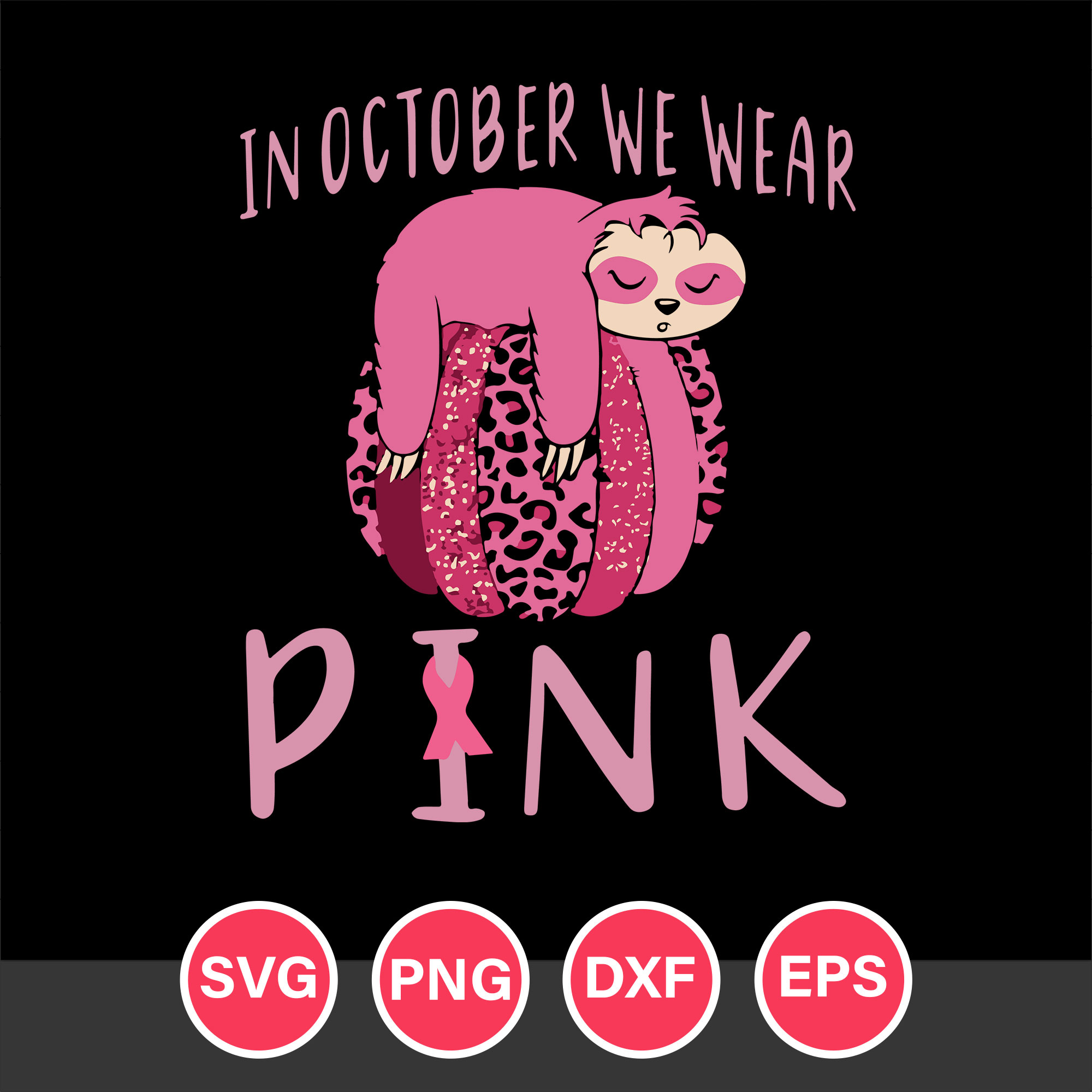 Sloth Pumpkin In October Svg, Halloween Svg, Png Dxf Eps Dig | Inspire ...