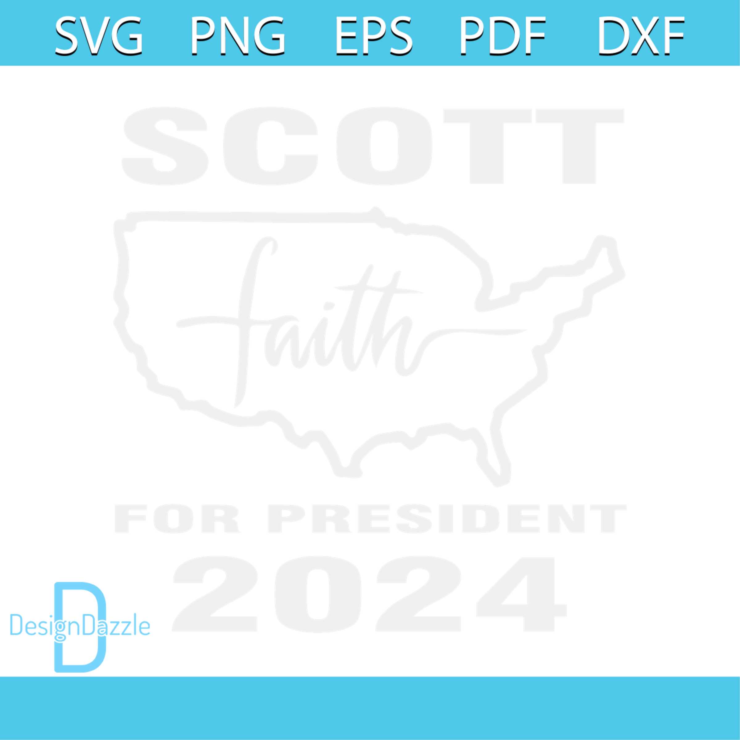 Tim Scott For President 2024 Faith In America SVG Graphic De | Inspire ...