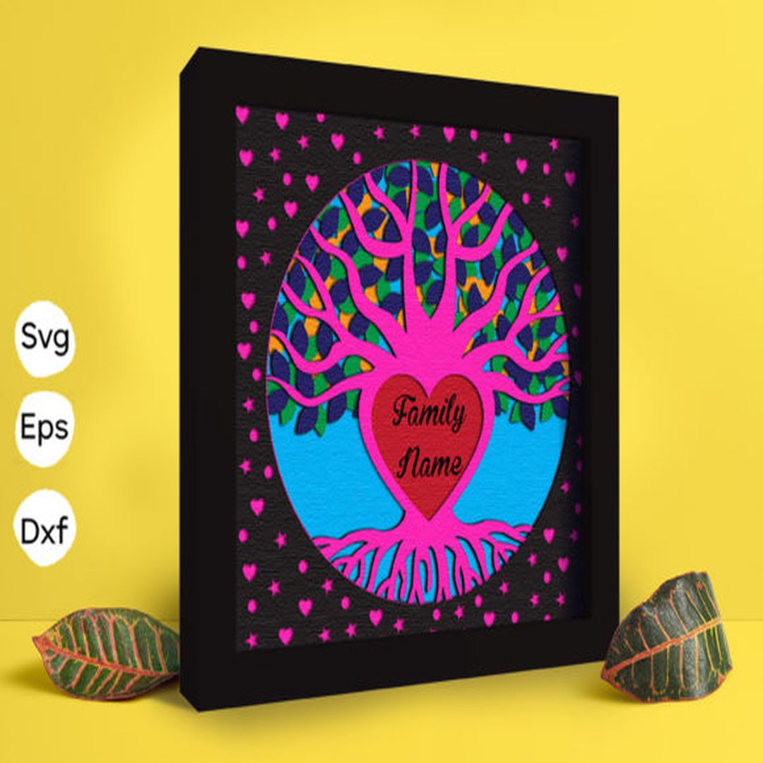 Family Tree Papercut Light Box - Inspire Uplift