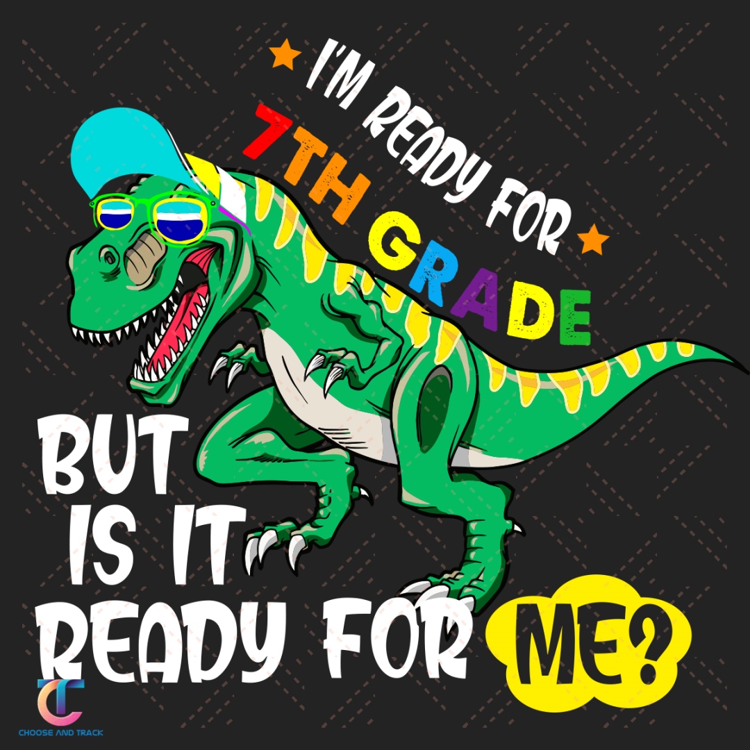 Im Ready for 7th Grade Dinosaur Svg, Back to School Svg, 7th | Inspire ...