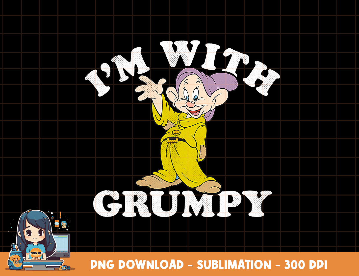 Disney Snow White & The Seven Dwarfs Dopey I m With Grumpy p | Inspire ...