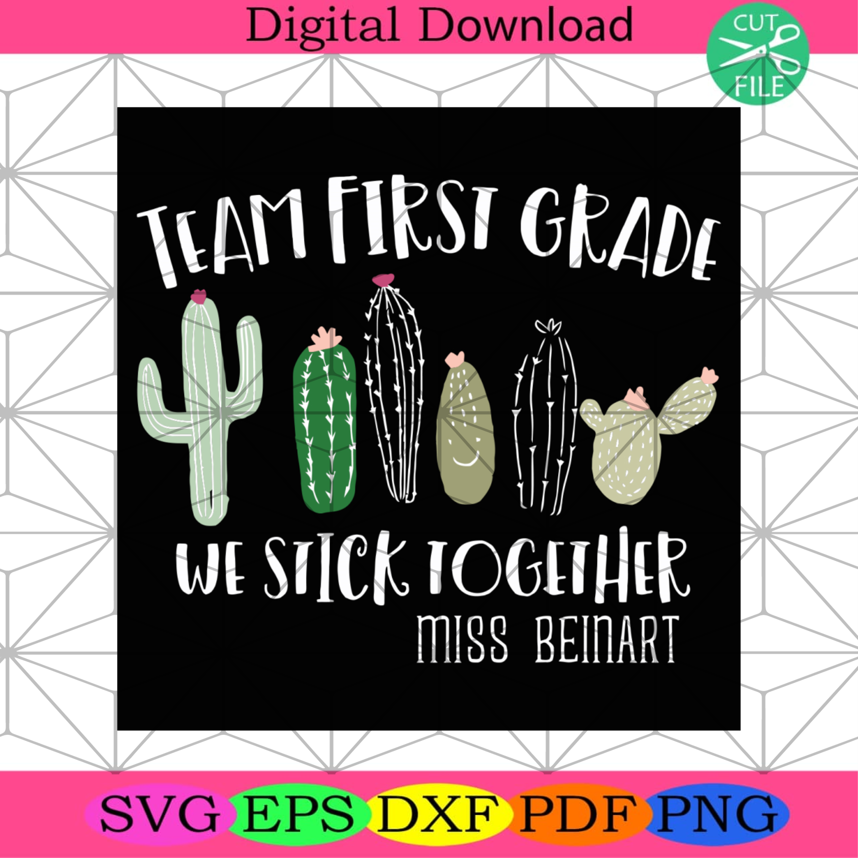 Team 1st Grade Svg, Back To School Svg, Stick Svg, Stick Tog | Inspire ...