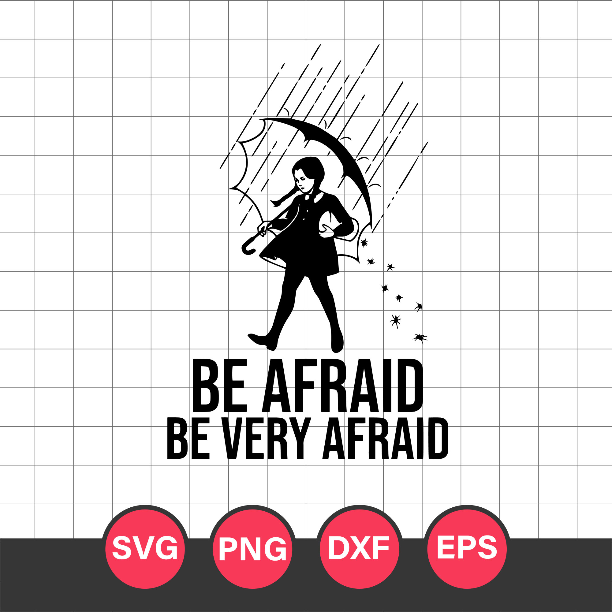 Wednesday Addams Be Very Afraid Svg, Halloween Svg, Png Dxf - Inspire ...