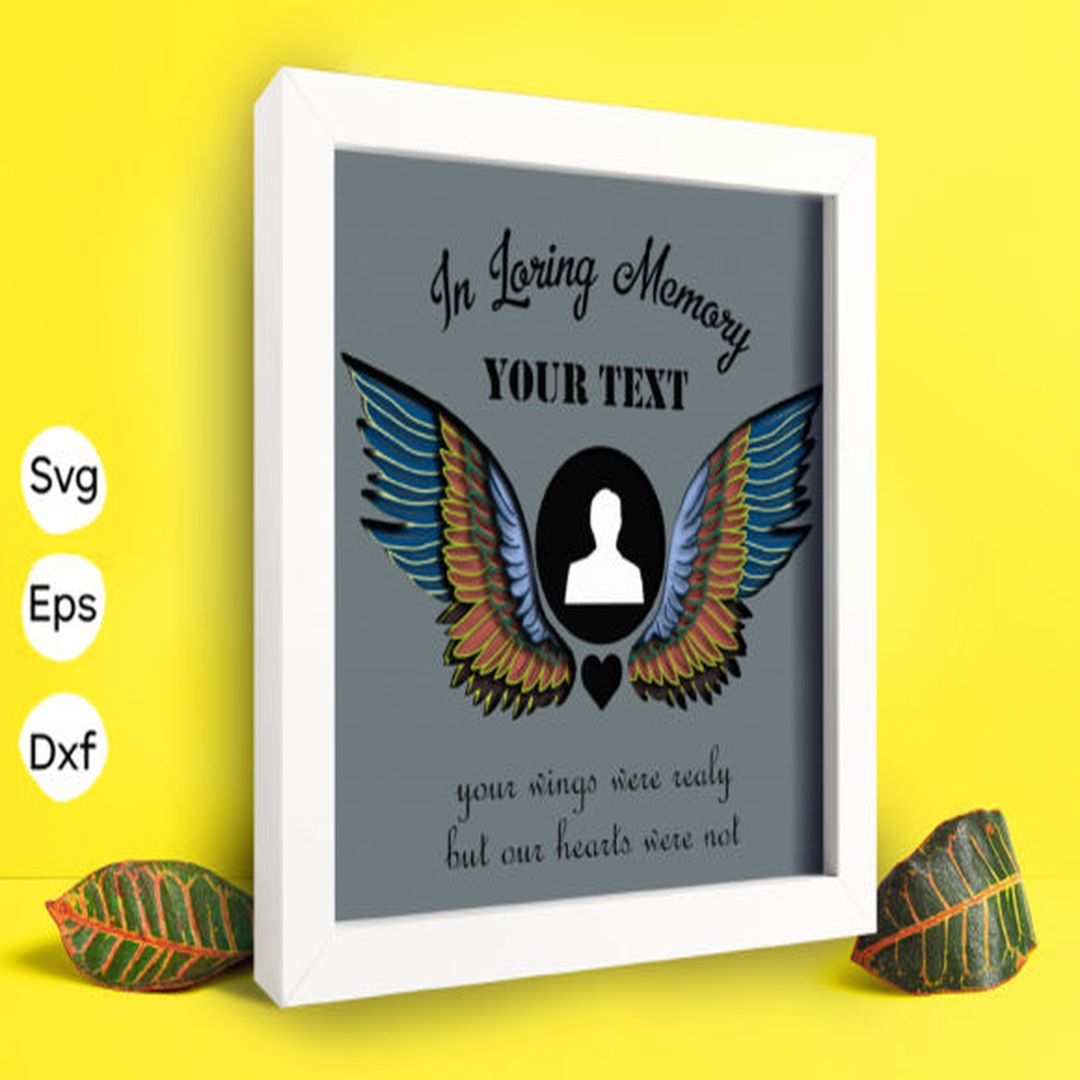 Personalized Memorial Papercut Light Box Template | Inspire Uplift