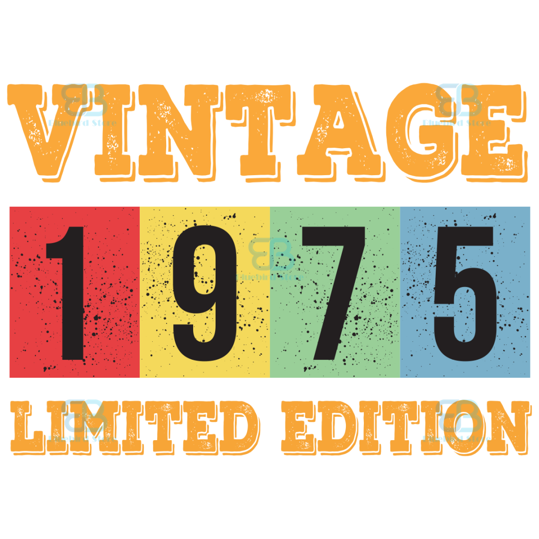 Vintage 1975 Limited Edition Svg, Birthday Svg, 1975 Limited | Inspire ...