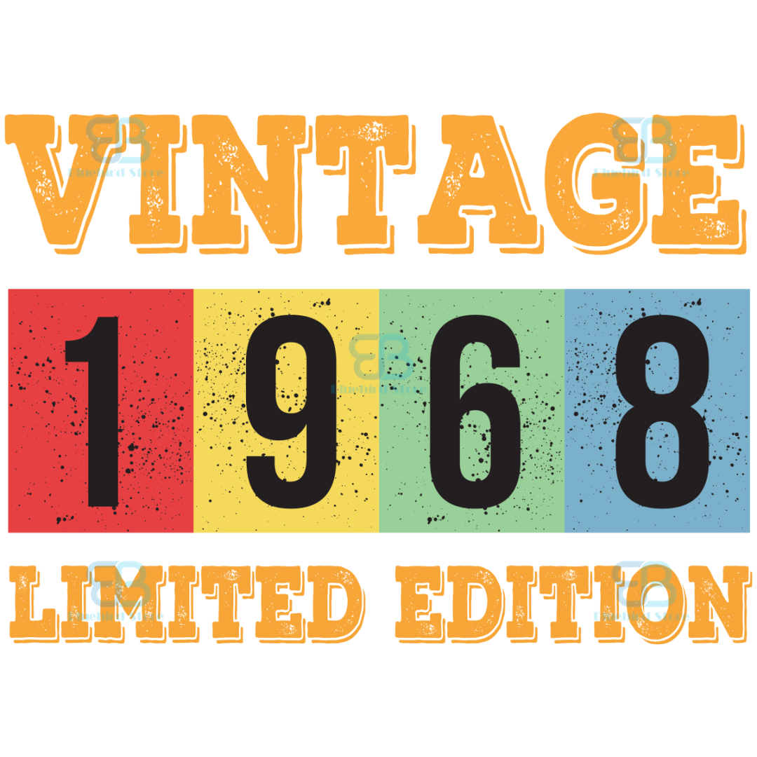 Vintage 1968 Limited Edition Svg, Birthday Svg, 1968 Limited | Inspire ...