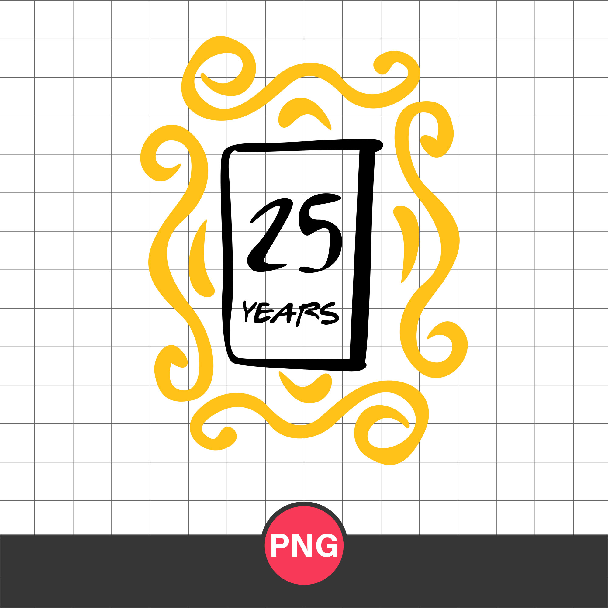 25 Years Anniversary Png, 25 Years Png, Birthday Png Digital | Inspire ...