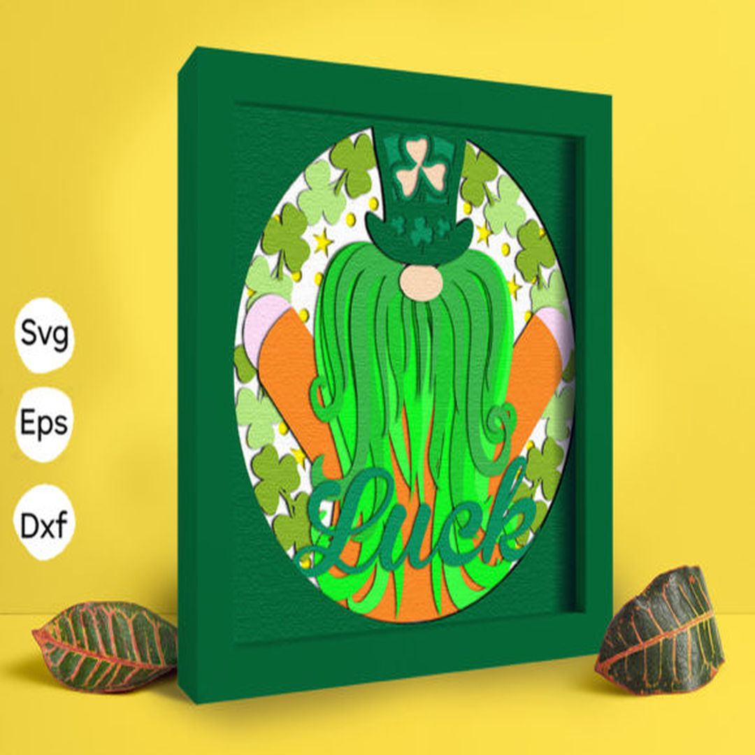 Lucky Leprechaun Papercut Light Box | Inspire Uplift