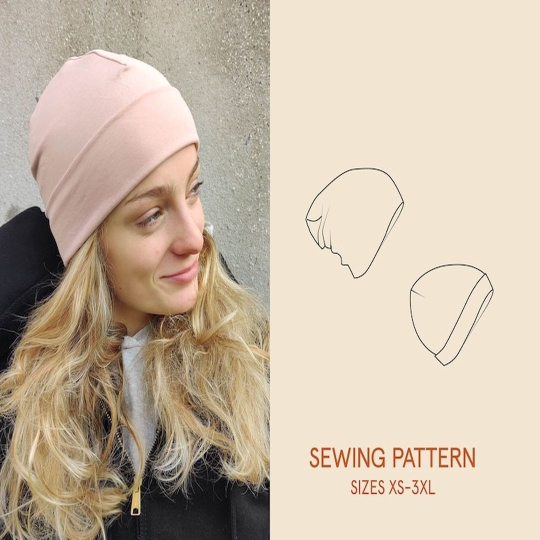 Beanie hat PDF sewing pattern - Easy DIY Sewing project for | Inspire ...