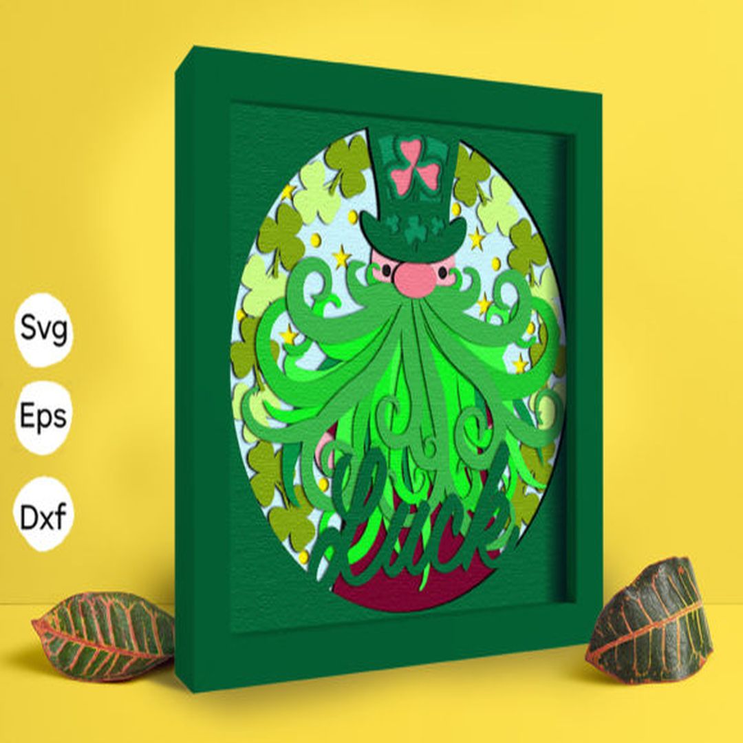 Lucky Leprechaun Papercut Light Box - Inspire Uplift