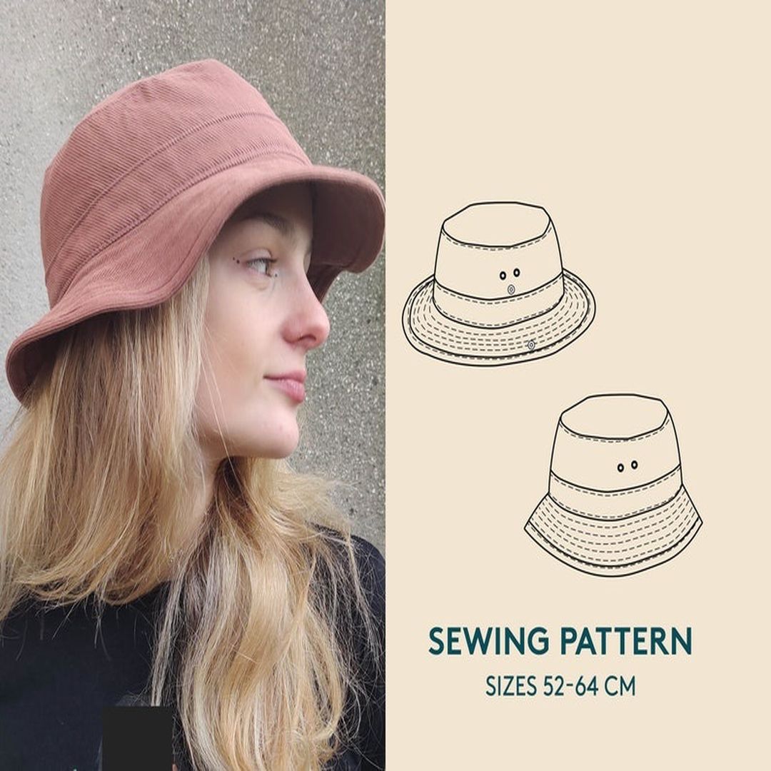 Bucket hat PDF sewing pattern and video tutorial, Safari hat | Inspire ...