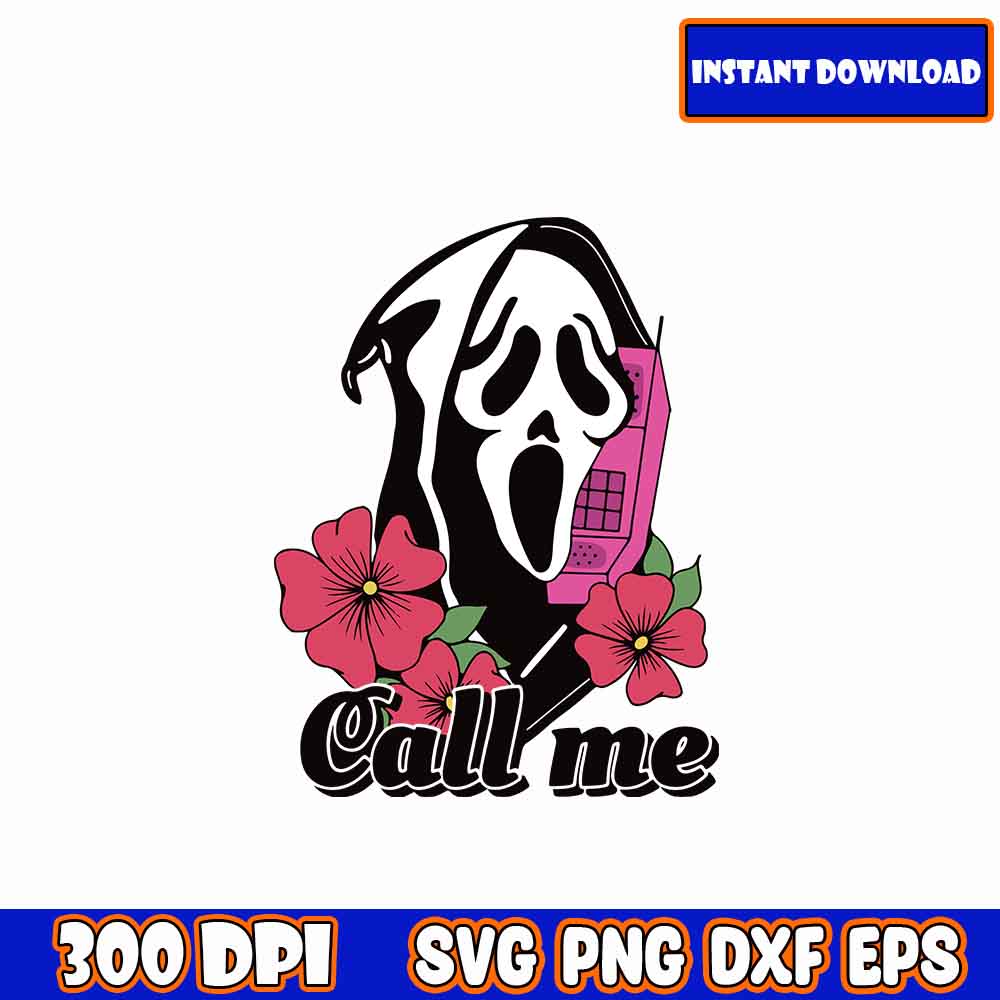 Call Me Svg, Scream svg, Ghost face svg, Scream You Hang up | Inspire ...