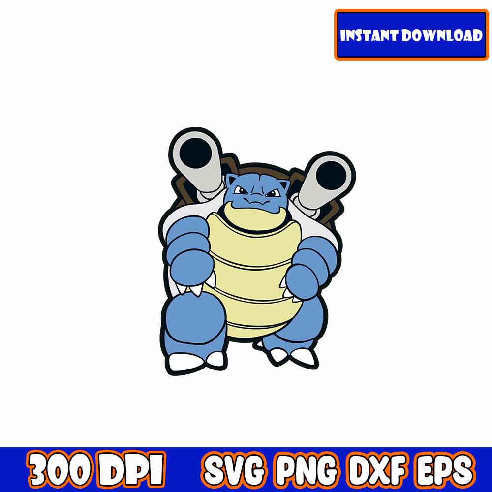 pokemon blastoise svg, Layered Svg Files, Cartoon Svg, Pokem | Inspire ...