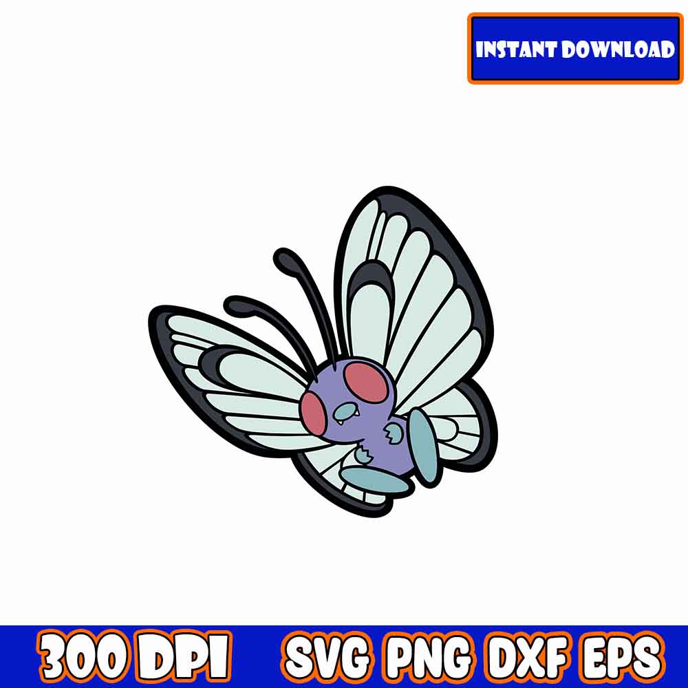 pokemon Butterfree SVG Bundle, Pikachu SVG, Pokemon clipart, | Inspire ...