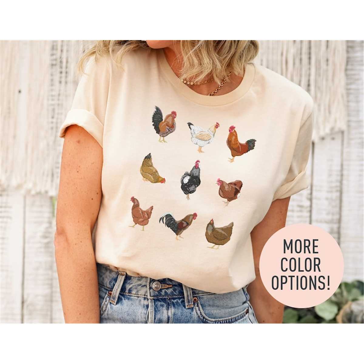 Chicken Breeds Shirt for Women, Chicken Tee Gift for Her, Fa | Inspire ...