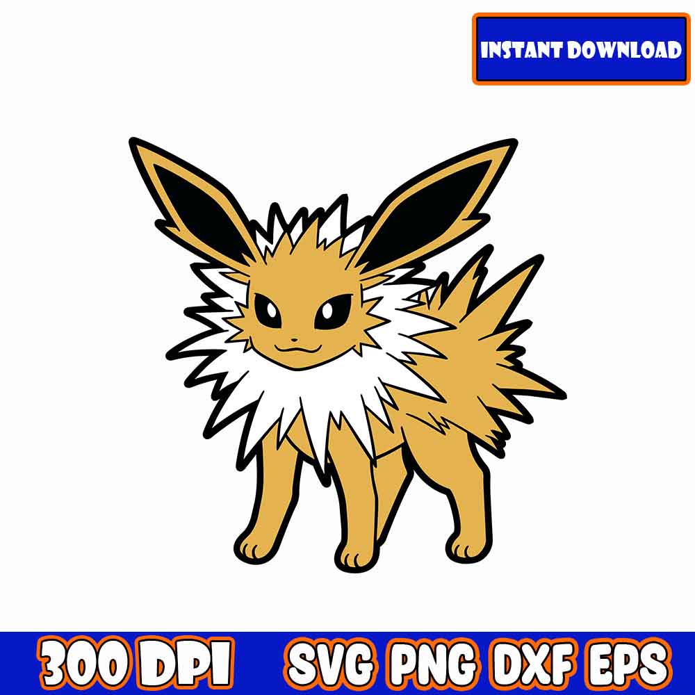 pokemon jolteon Svg, Pokemon Svg Bundle, Layered Svg Files, | Inspire ...