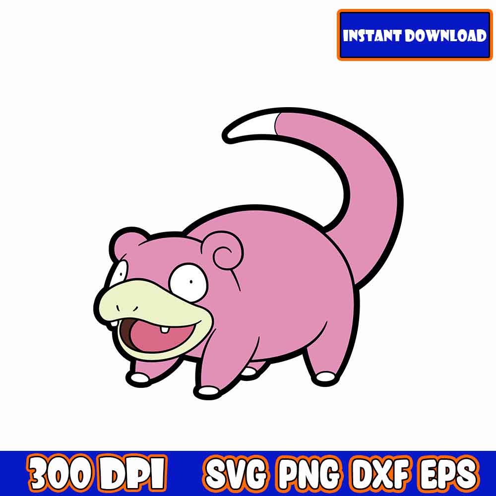 pokemon Slowpoke Svg, Pikachu Svg , Pikachu Png , Pokemon Cr | Inspire ...