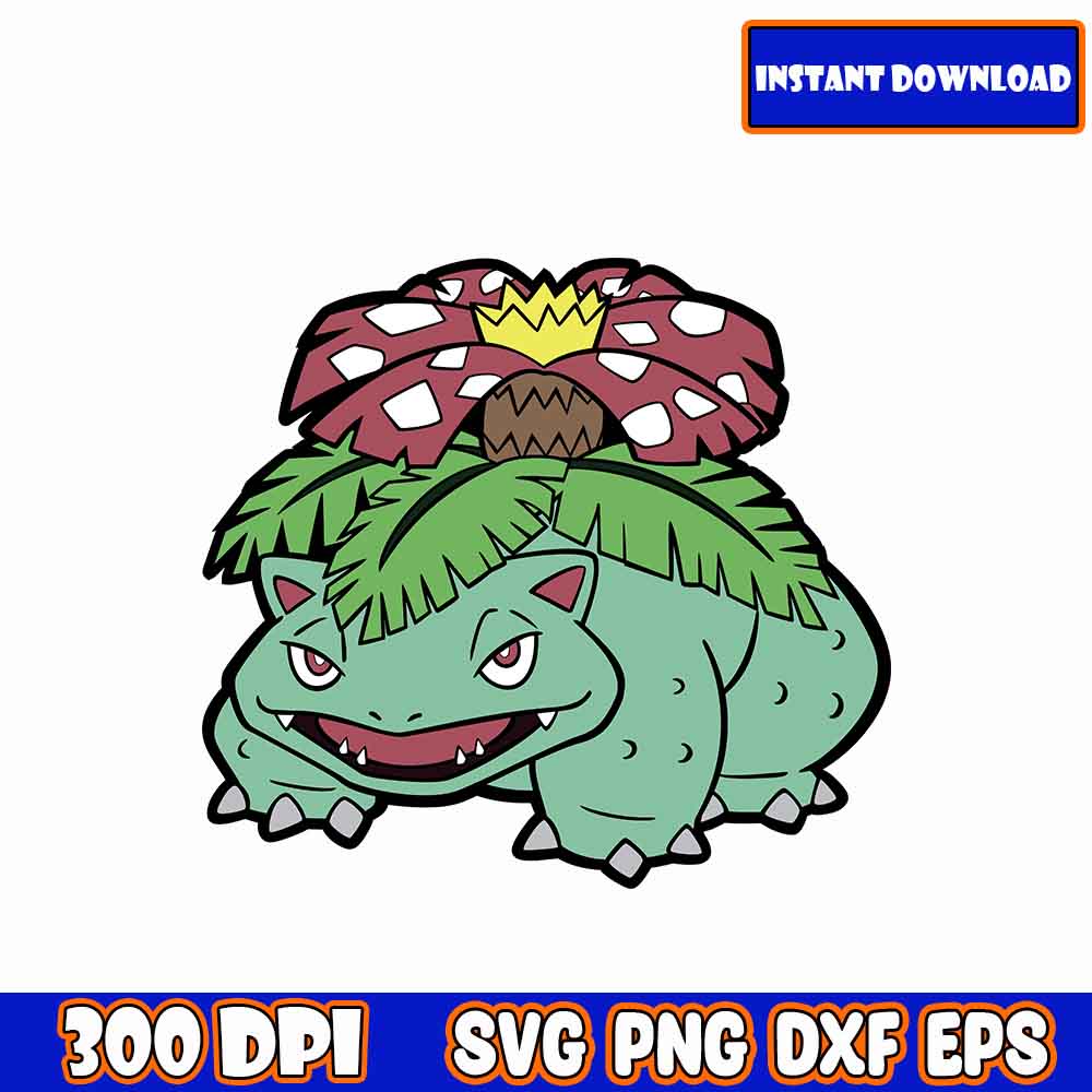 pokemon Venusaur Svg, Pokemon svg Bundle, Pokemon Clipart, P | Inspire ...