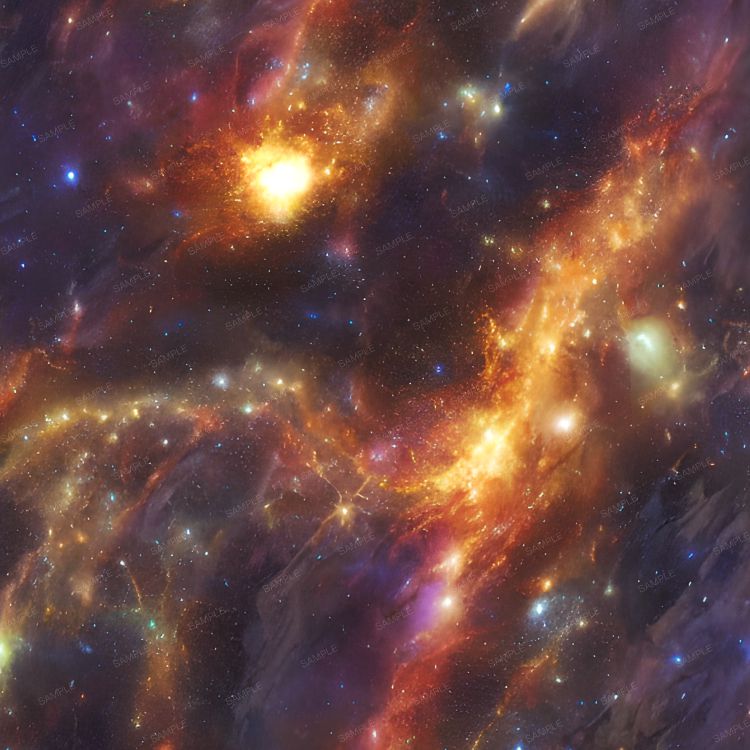 Crab Nebula Seamless Tileable Repeating Pattern | Inspire Uplift