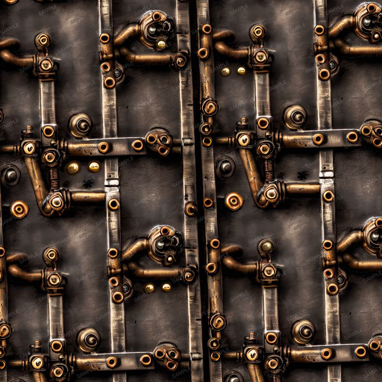 Steampunk Control Panel Backside Seamless Tileable Repeating | Inspire ...