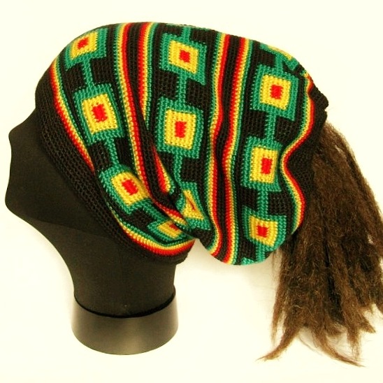 Crochet Rasta Hat with a hole for Dreadlocks. Headband Rasta | Inspire ...