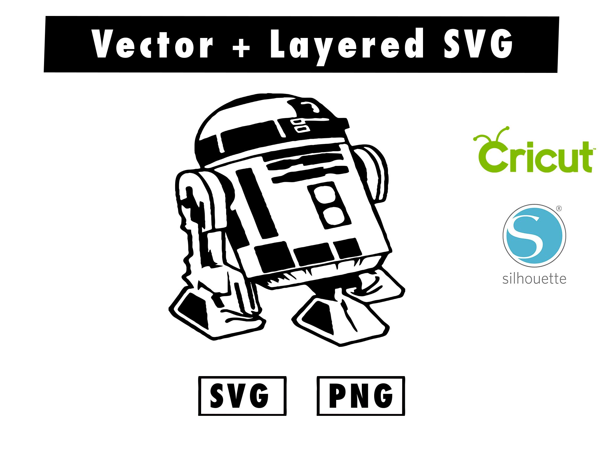 R2D2 svg and png files for cricut machine , anime svg , mang | Inspire ...
