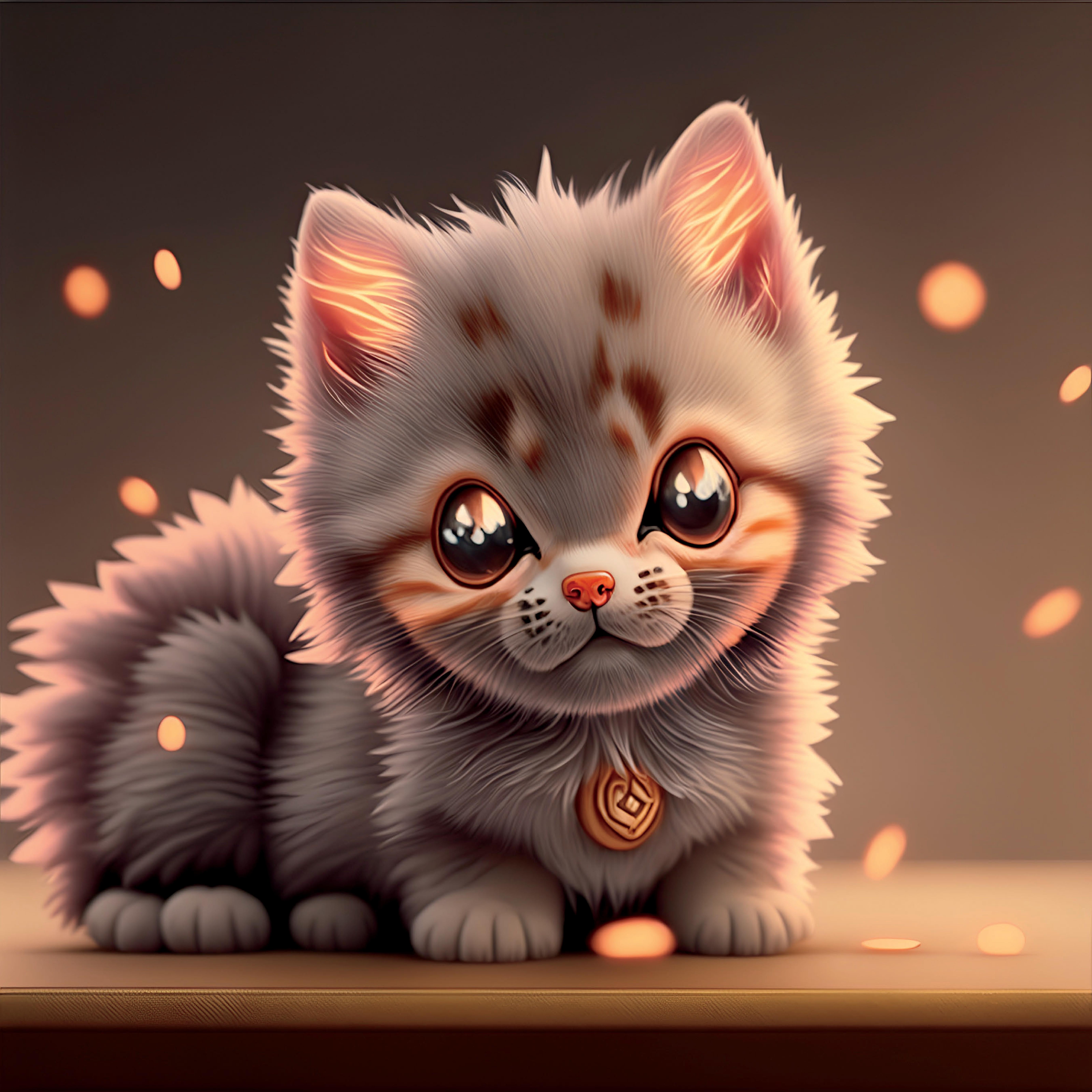 Sparkling Gray Kitten - Perfect for Any Girl's Space - Digit - Inspire ...
