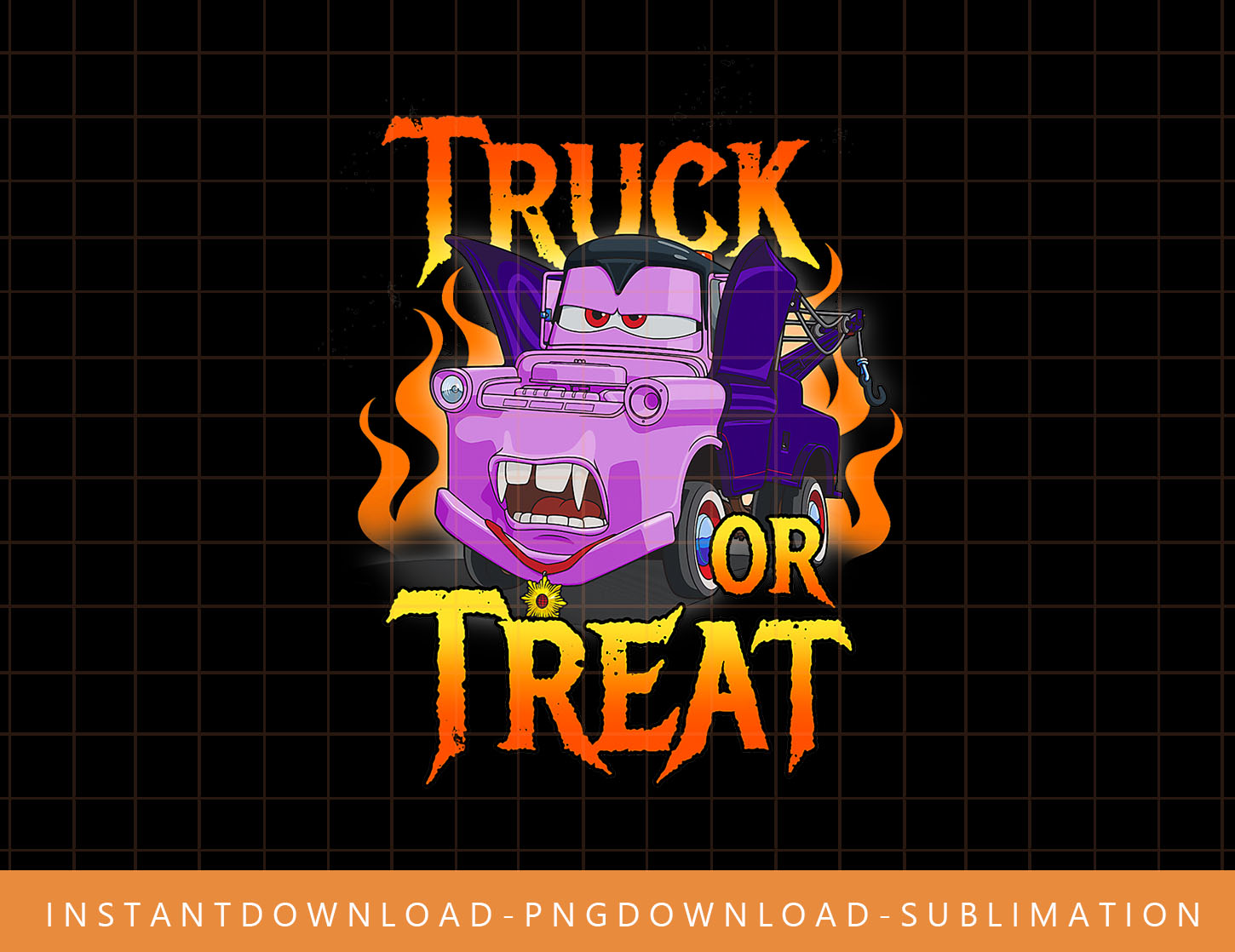 Disney Pixar Cars Halloween Vampire Truck Or Treat png, subl | Inspire ...