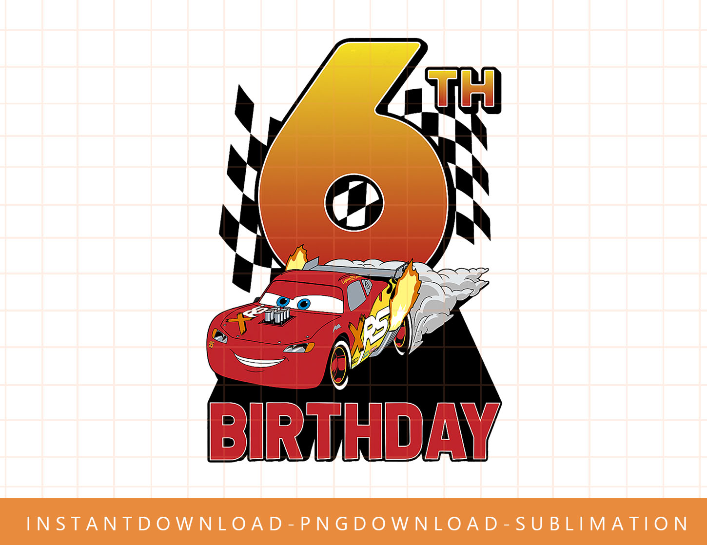 Disney Pixar Cars Lightning McQueen 6th Birthday Peel Out pn | Inspire ...