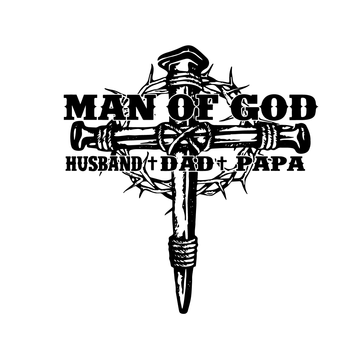 Man Of God Husband Dad Papa Svg, Fathers Day Svg, Man Of God - Inspire ...