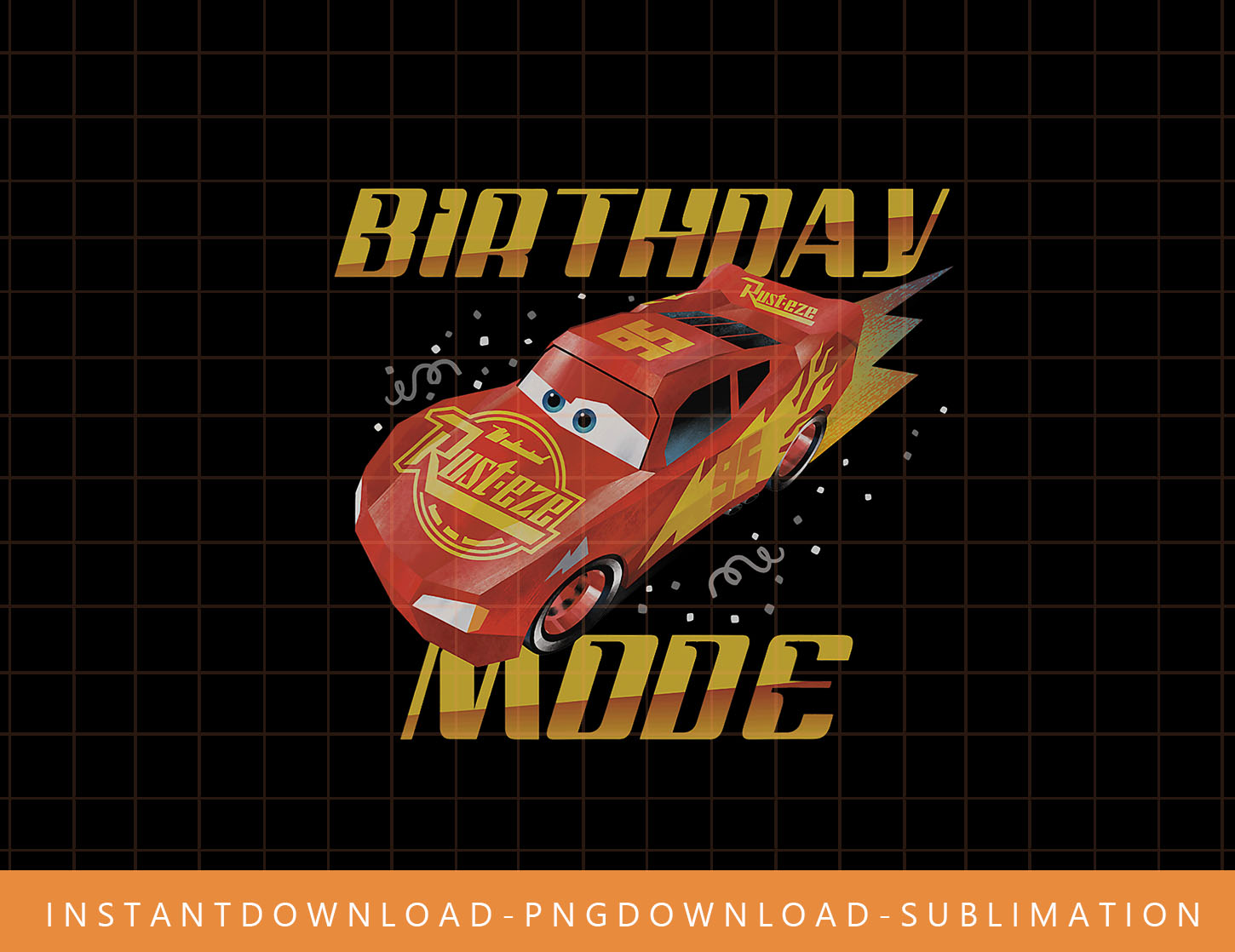 Disney PIXAR Cars Lightning McQueen Birthday Mode png, subli | Inspire ...