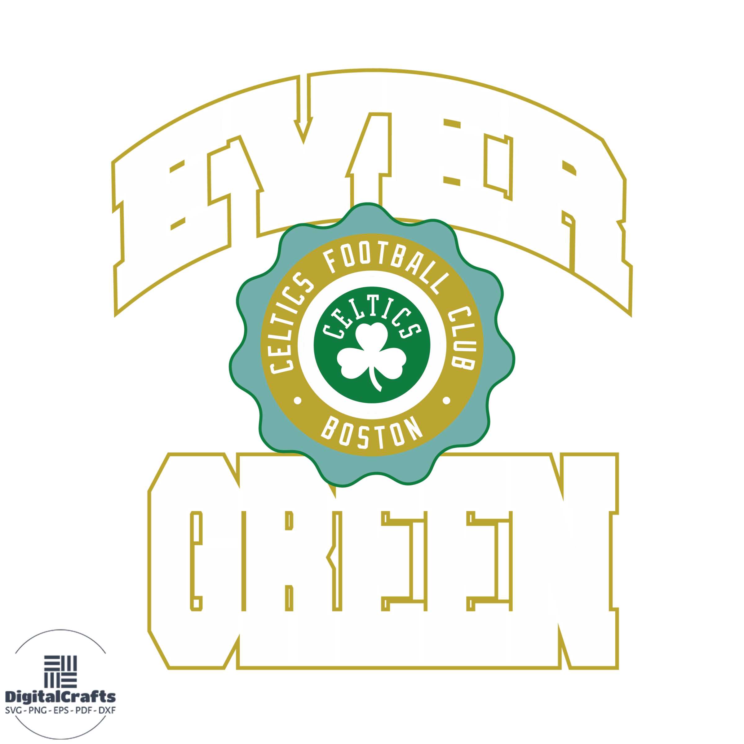 Boston Celtics Nike Ever Green SVG Graphic Design Files | Inspire Uplift