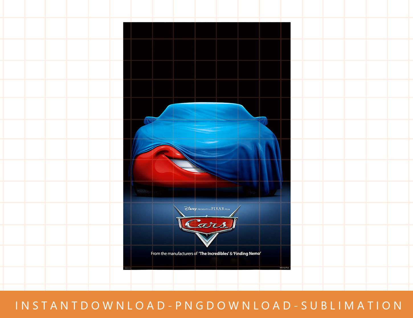 Disney Pixar Cars Lightning McQueen Poster png, sublimate, d | Inspire ...