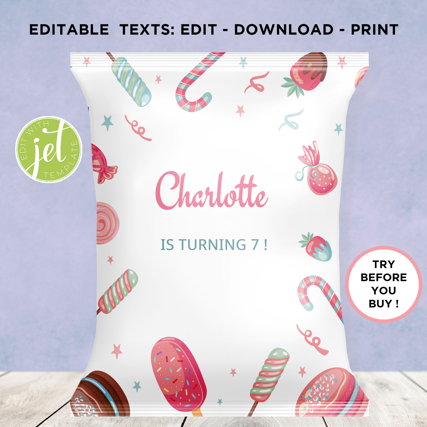 Candyland chip bag, Candyland party favors bag, | Inspire Uplift