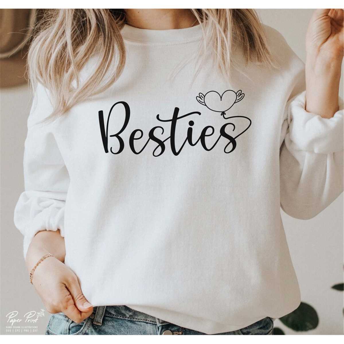 Besties svg, Friends svg, bff shirt svg, best friend gift sv | Inspire ...