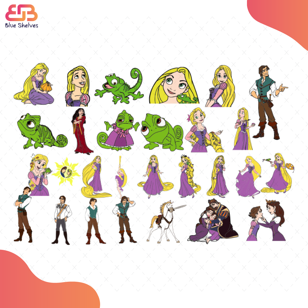 Rapunzel Bundle Svg, Cartoon Svg, Rapunzel Svg, Princess Svg | Inspire ...