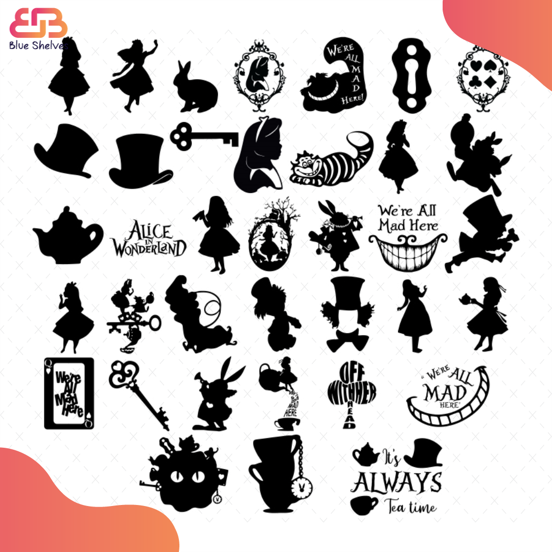Alien In Wonderland Bundle Svg, Cartoon Svg, Princess Svg, B | Inspire ...