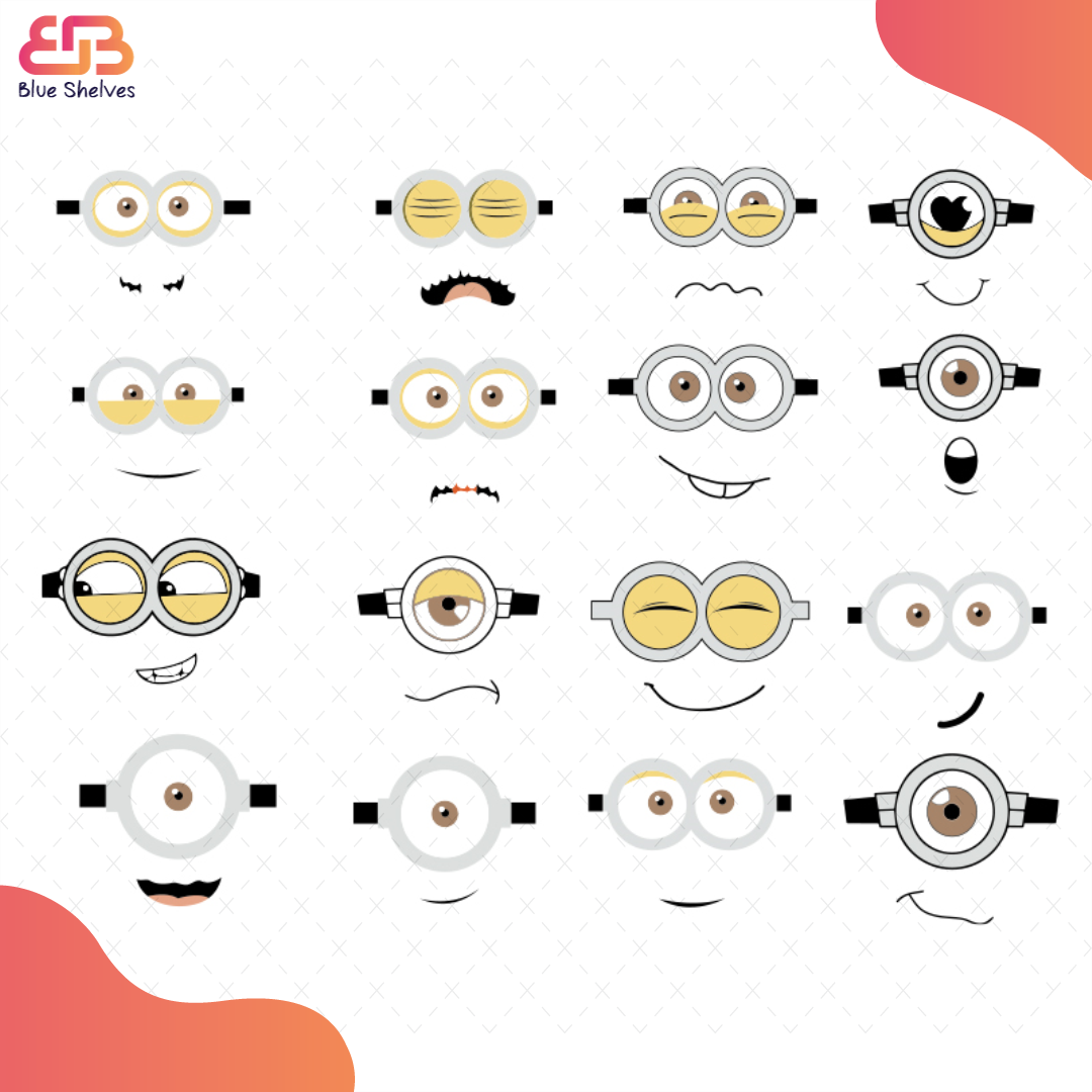 Minions Face Bundle Svg, Cartoon Svg, Kevin Svg, Stuart Svg, | Inspire ...