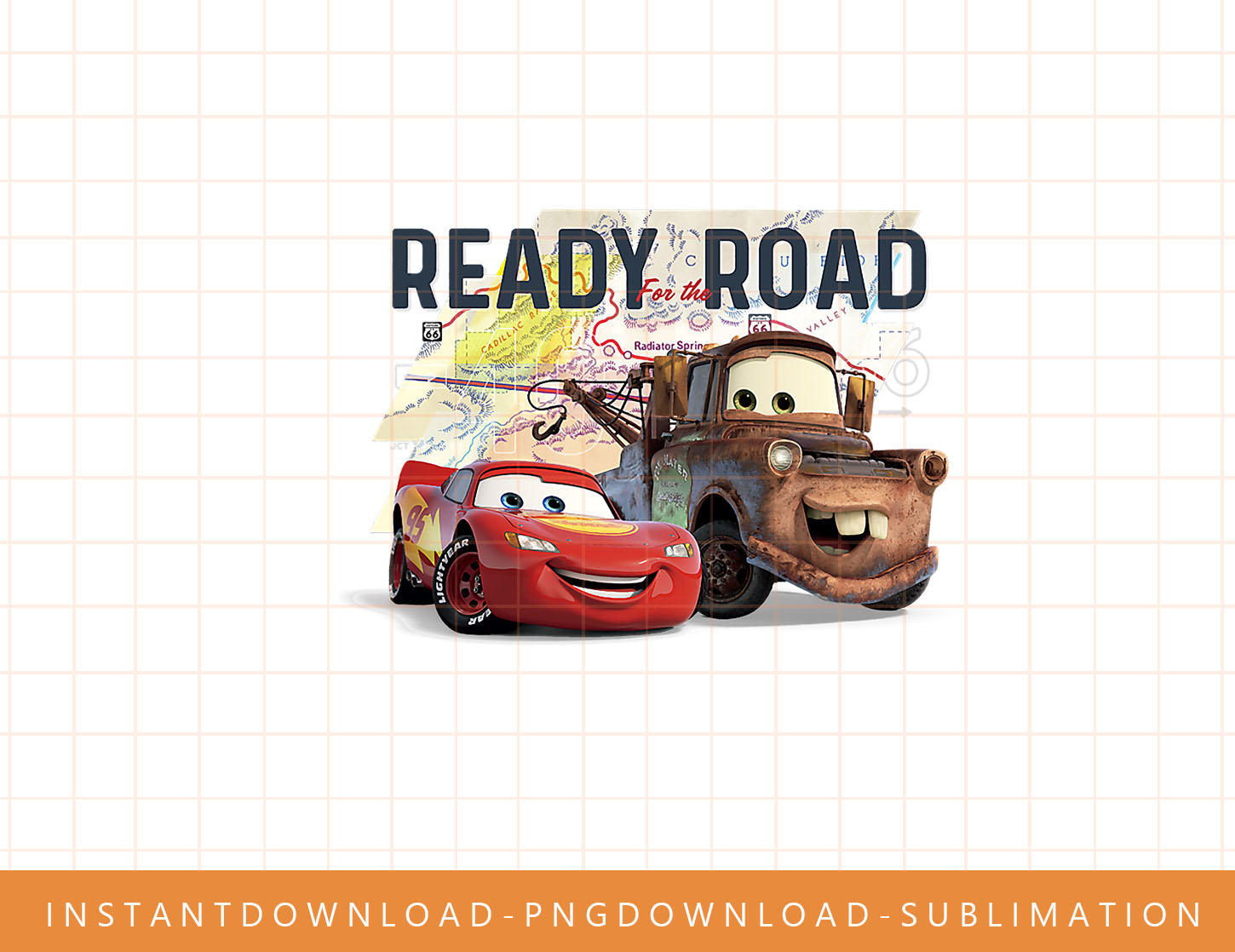 Disney Pixar Cars on the Road Ready Poster png, sublimate, d | Inspire ...