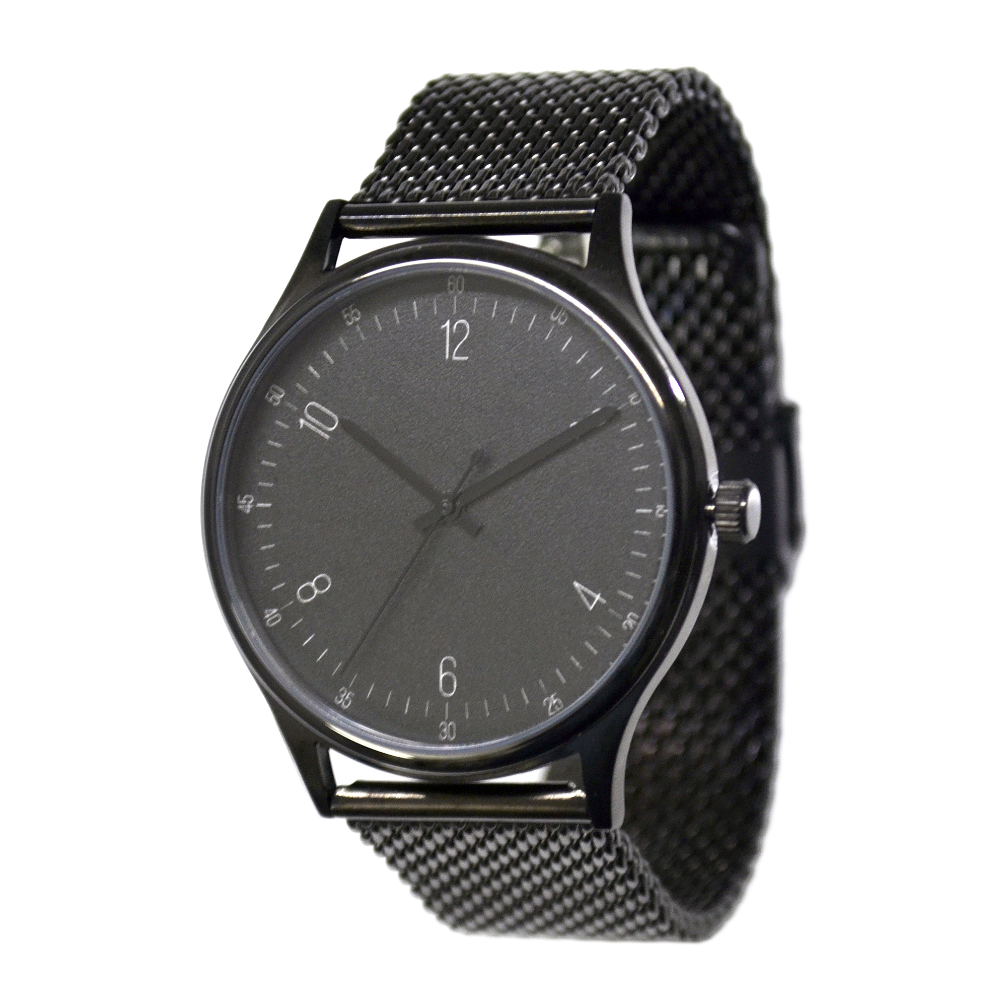 Minimalist Watch Big Size Numbers Men's Watch Black Face Wit | Inspire ...