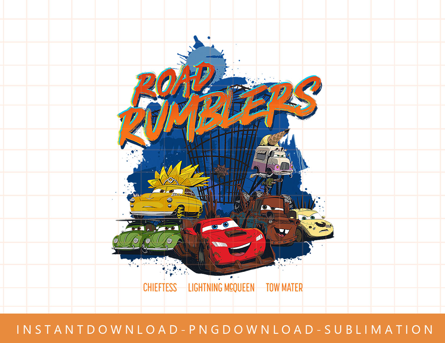 Disney PIXAR Cars on the Road Rumblers png, sublimate, digit - Inspire ...