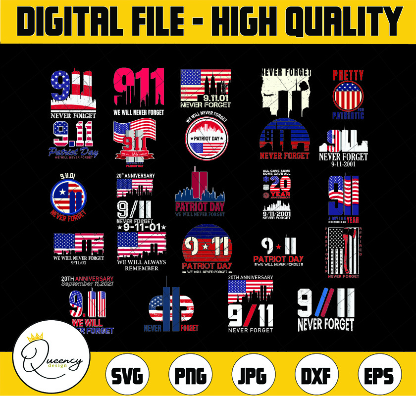 Patriot Day Bundle SVG, 20th Anniversary,Never forget, 9 11, | Inspire ...