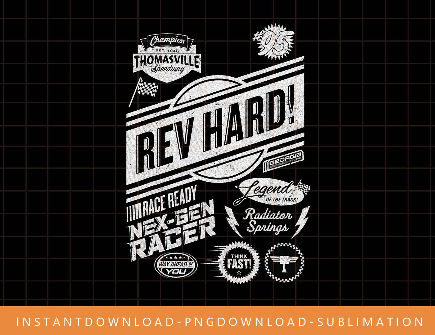 Disney Pixar Cars Rev Hard Sponsors png, sublimate, digital | Inspire ...