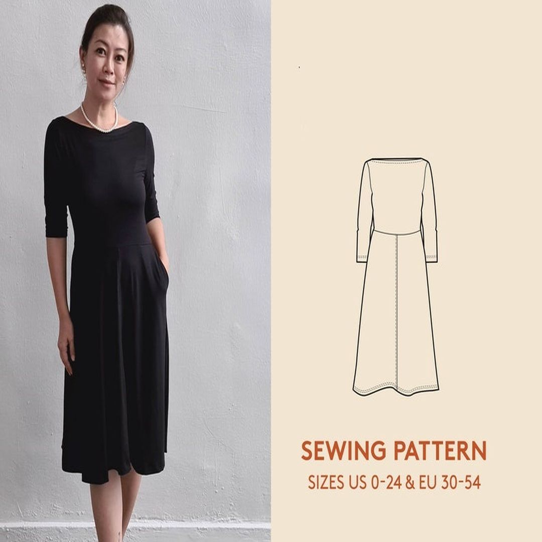 Dress sewing pattern, Sewing Video Tutorial, Easy bodycon dr | Inspire ...